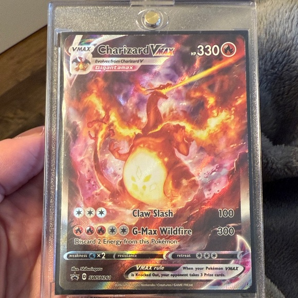 Pokemon | Other | Pokemon Charizard Vmax Card Red And Black | Poshmark